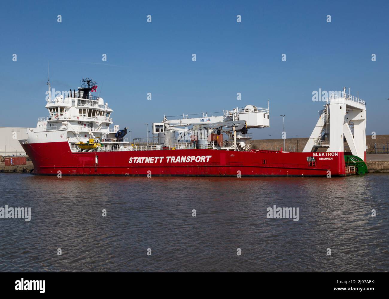 Elektron, Statnett Transport, Ro-Ro Cargo Ship, River Yare quayside ...