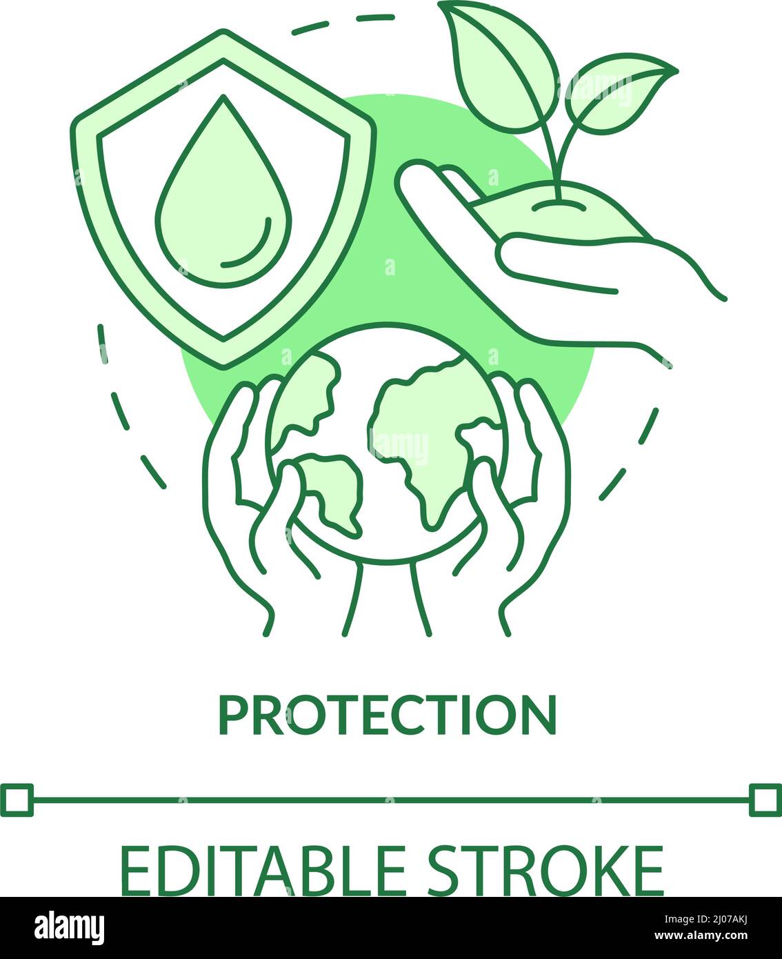 Protection green concept icon Stock Vector Image & Art - Alamy