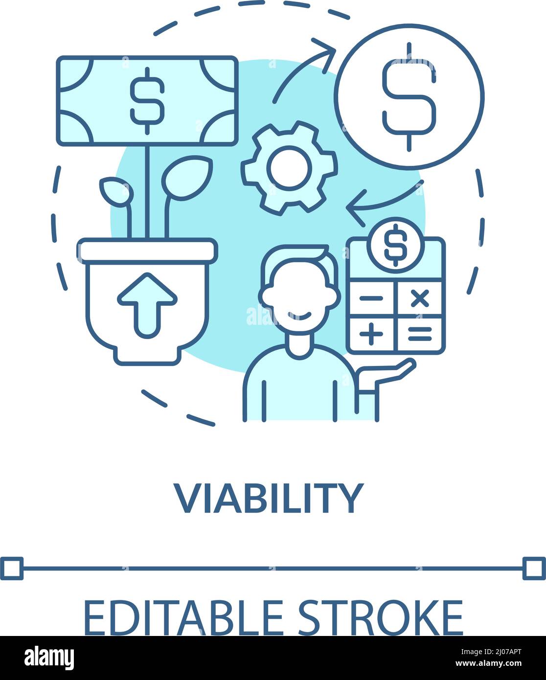 Viability turquoise concept icon Stock Vector Image & Art - Alamy