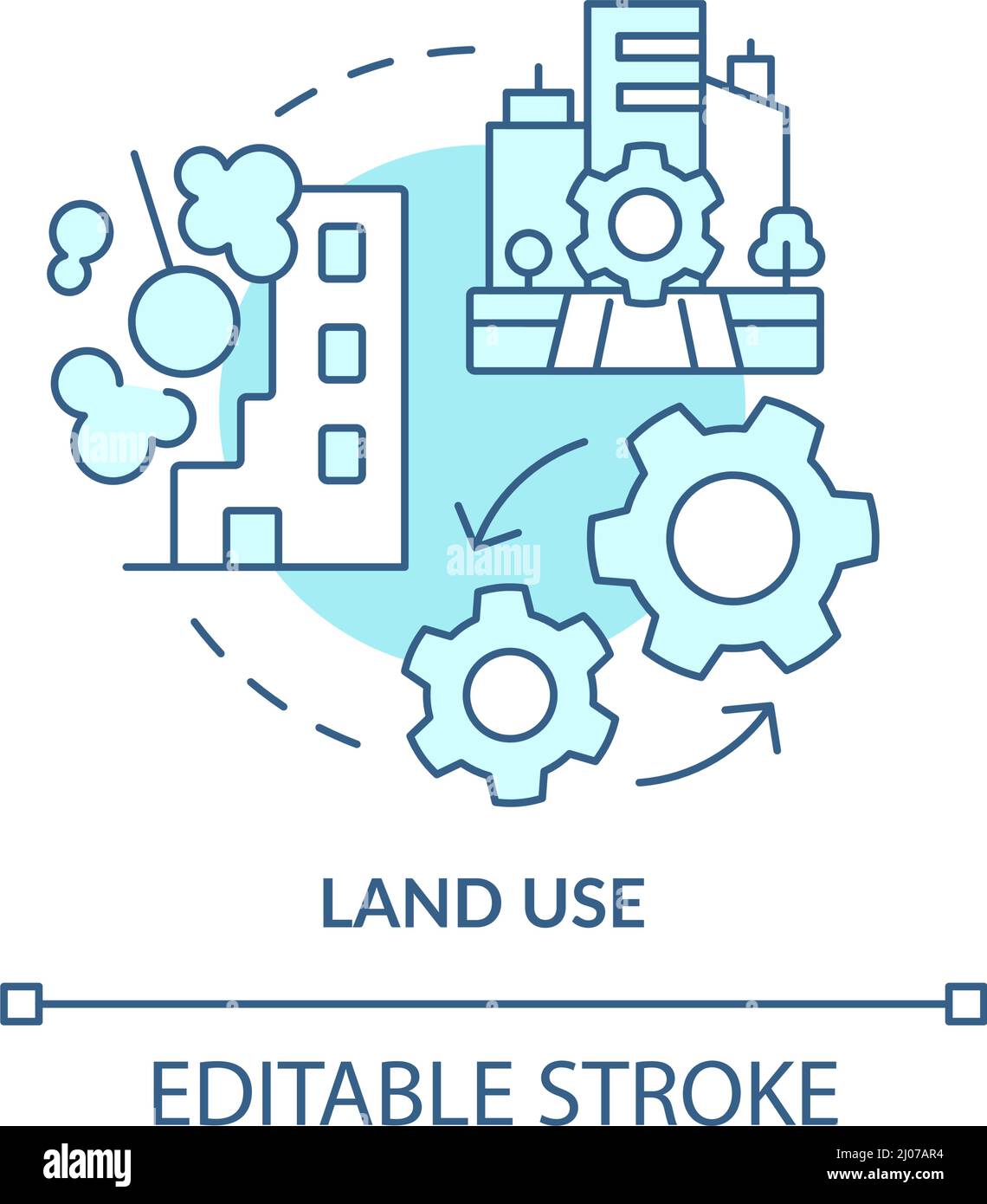 Land use turquoise concept icon Stock Vector Image & Art - Alamy