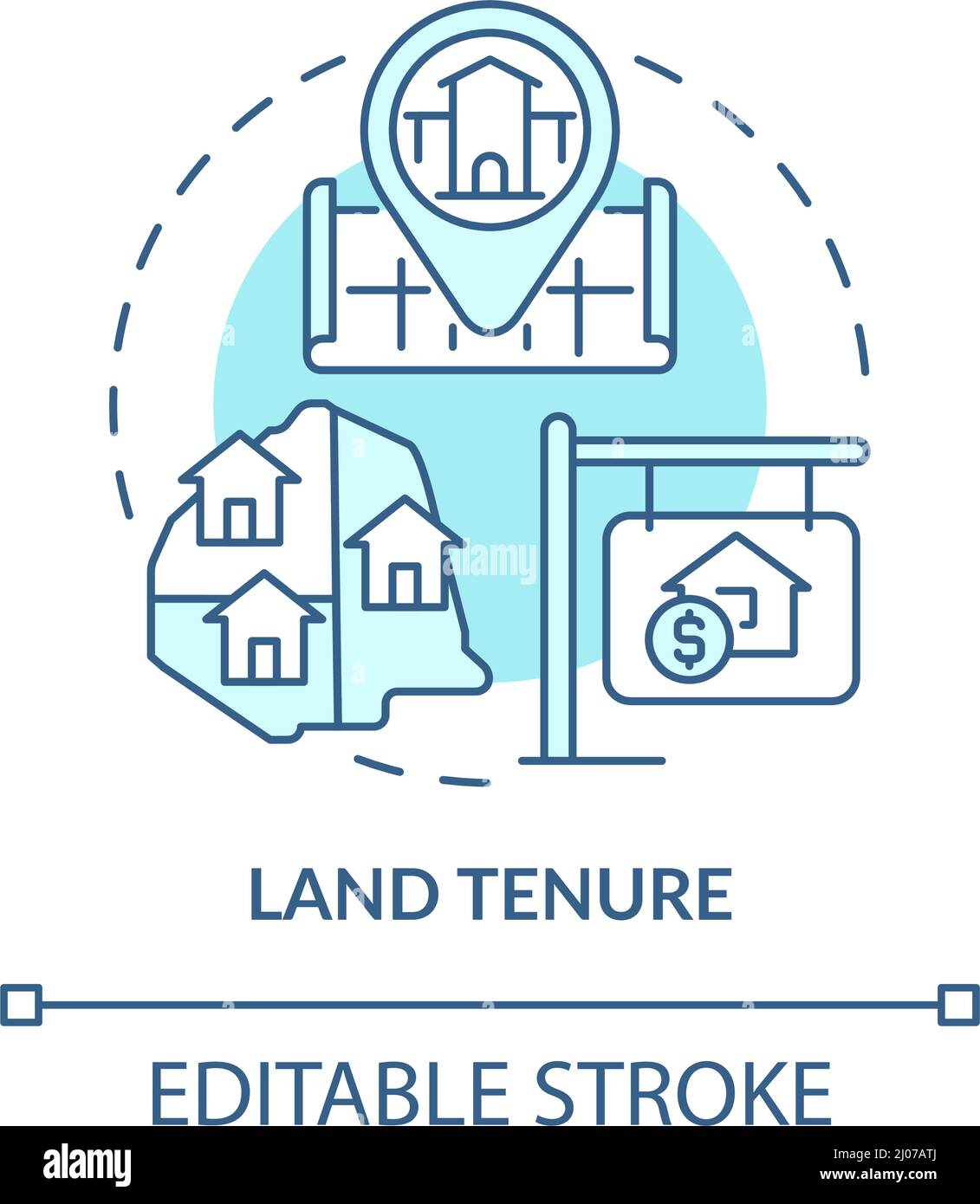 Land tenure turquoise concept icon Stock Vector Image & Art - Alamy