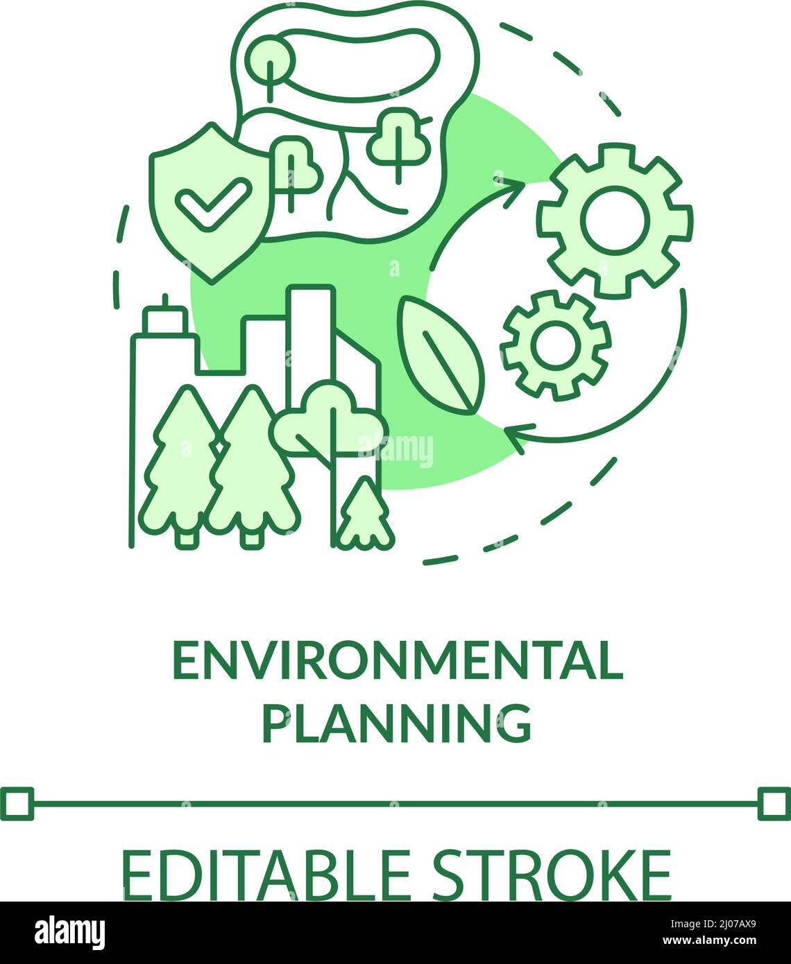 Environmental planning green concept icon Stock Vector Image & Art - Alamy