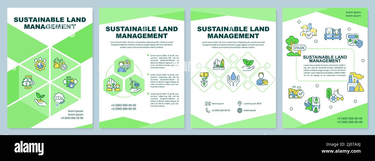 Sustainable land management brochure template Stock Vector Image & Art ...
