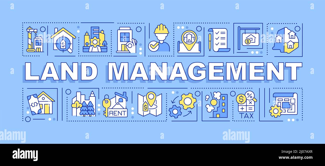Land management word concepts blue banner Stock Vector Image & Art - Alamy