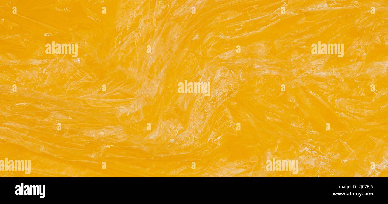 Crumpled wrinkled plastic transparent plastic cellophane wrapper on ...