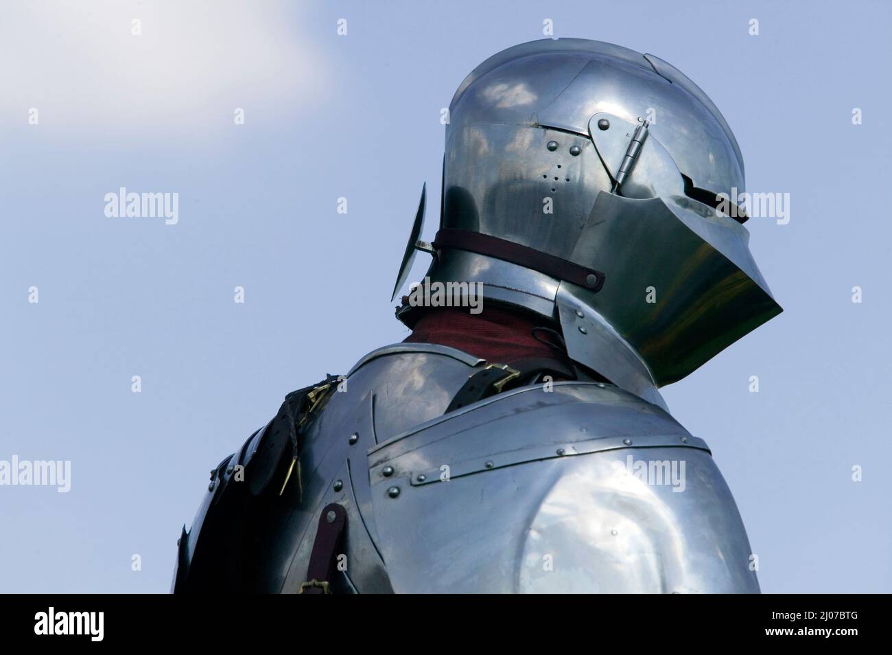 Medieval Knight in armour at a historical reenactment Stock Photo - Alamy