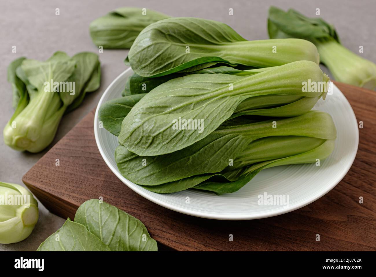 Green bok choy, a leafy vegetable with a soft texture Stock Photo - Alamy