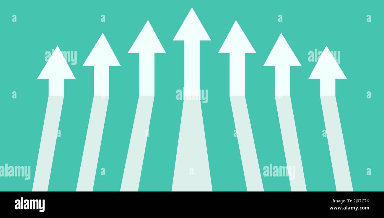 Business growth achieving financial success, up arrows, successful ...