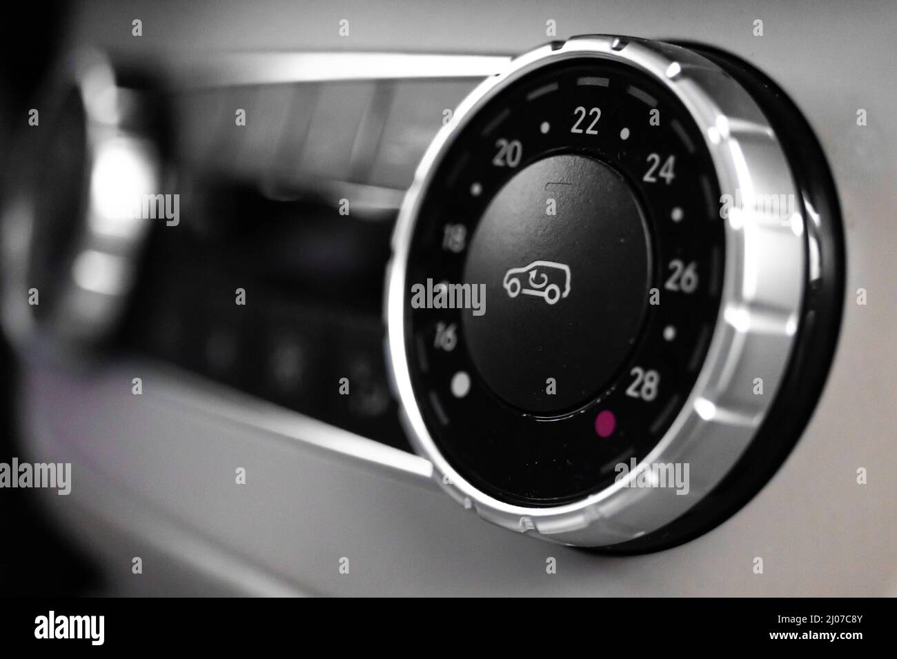 Climate control unit in the new luxury sport car close-up view photo ...