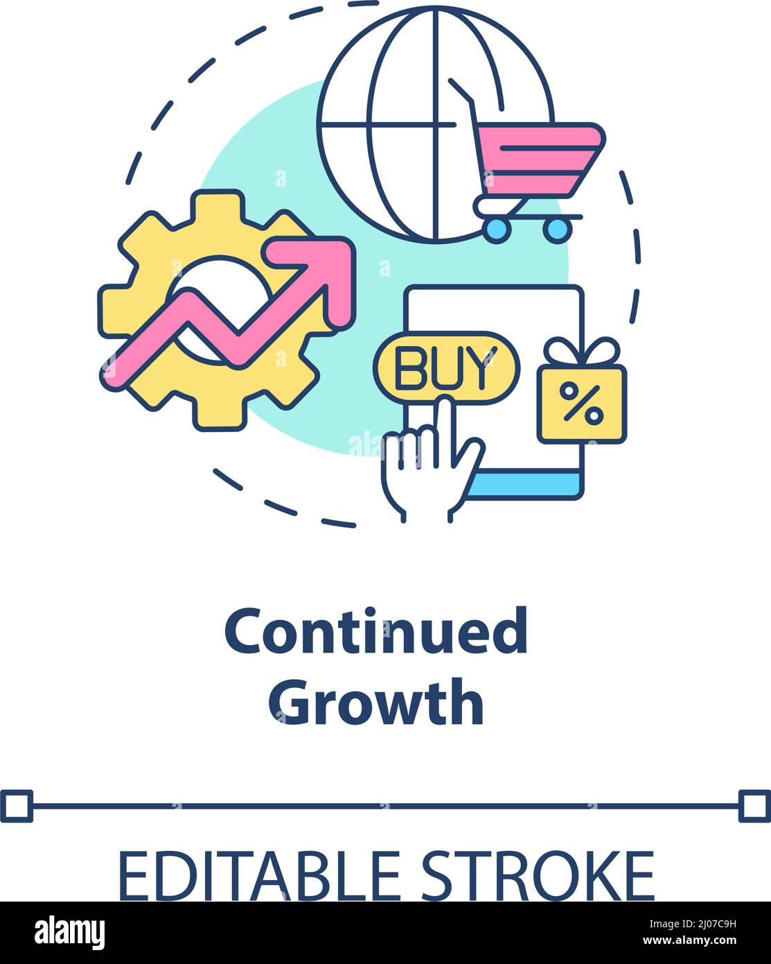 Continued growth concept icon Stock Vector Image & Art - Alamy