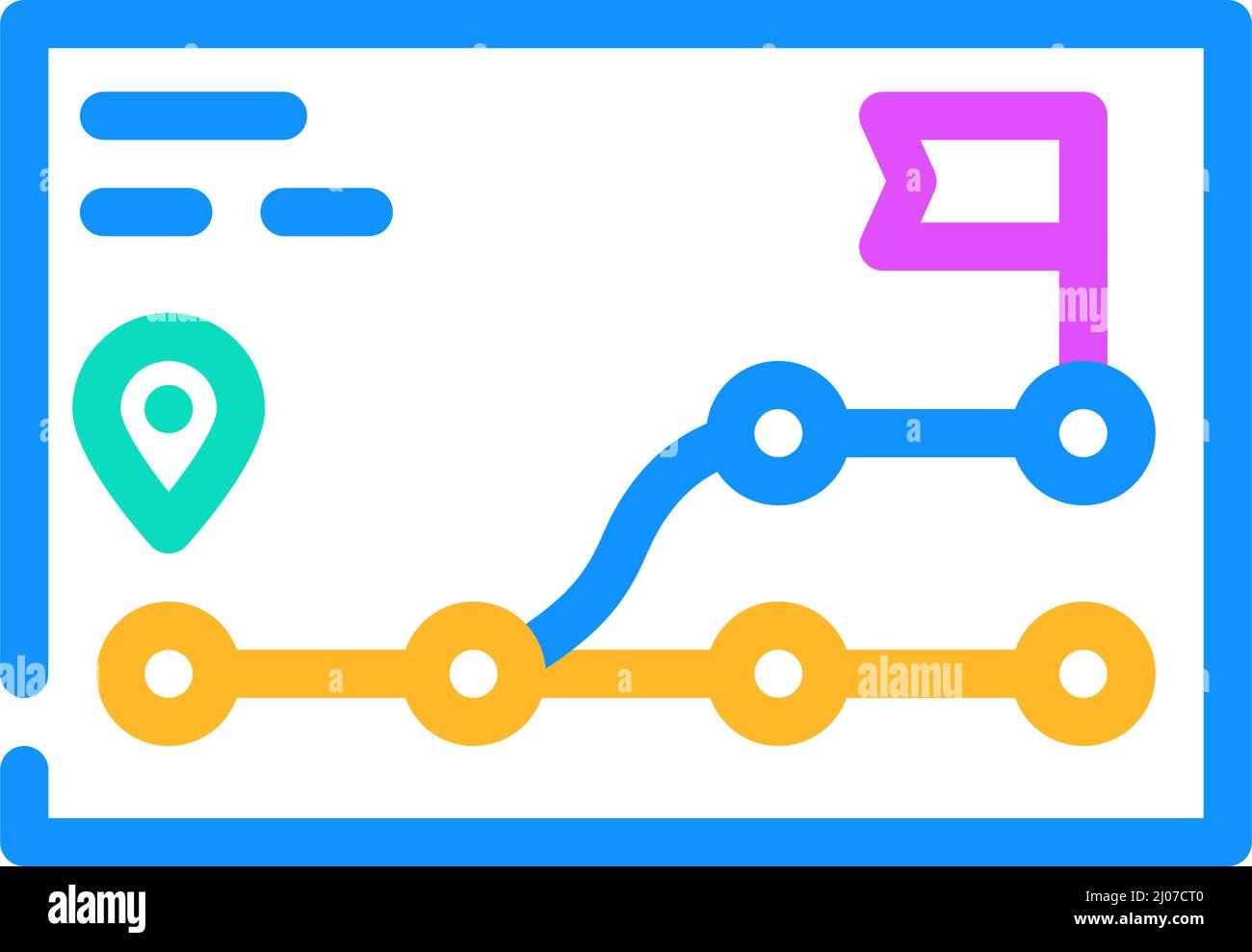 route scheme color icon vector illustration Stock Vector Image & Art ...