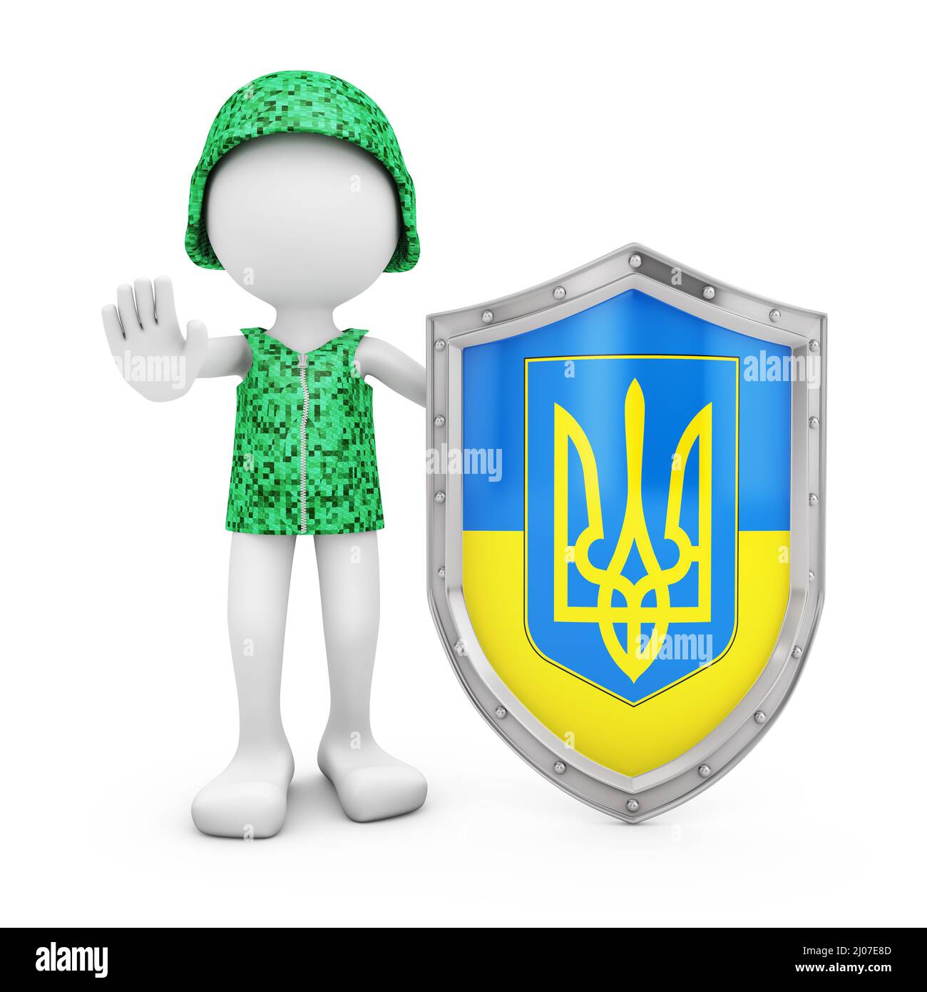 Blue helmet soldier Cut Out Stock Images & Pictures - Alamy