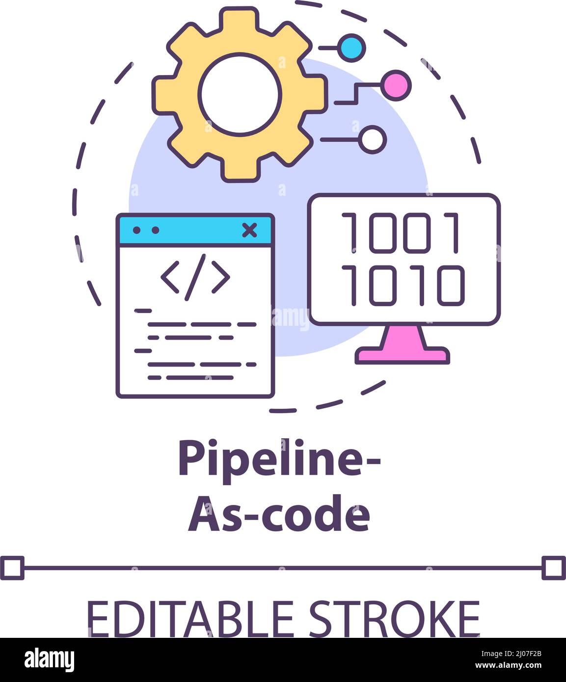 Pipeline As Code Concept Icon Stock Vector Image And Art Alamy