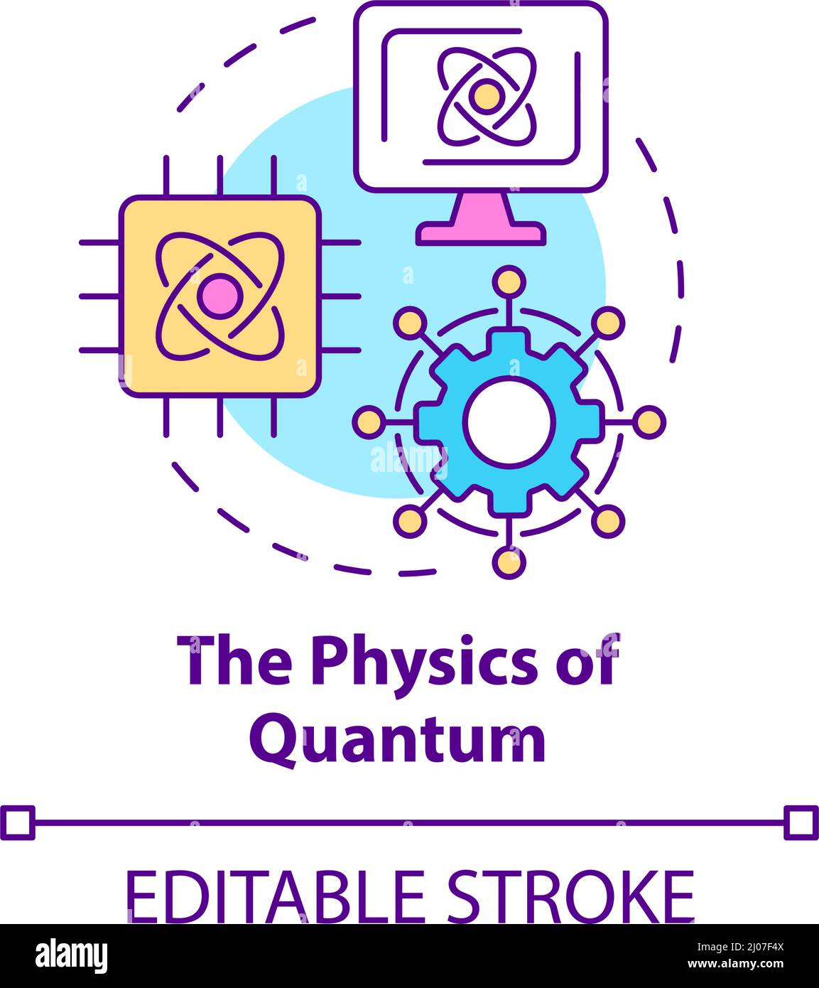 Physics of quantum concept icon Stock Vector Image & Art - Alamy