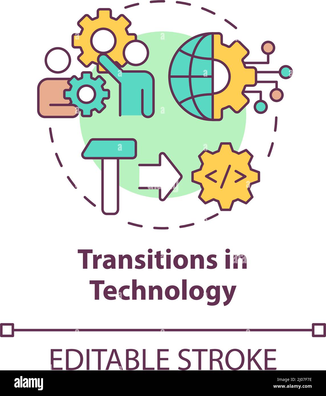 Transitions in technology concept icon Stock Vector Image & Art - Alamy