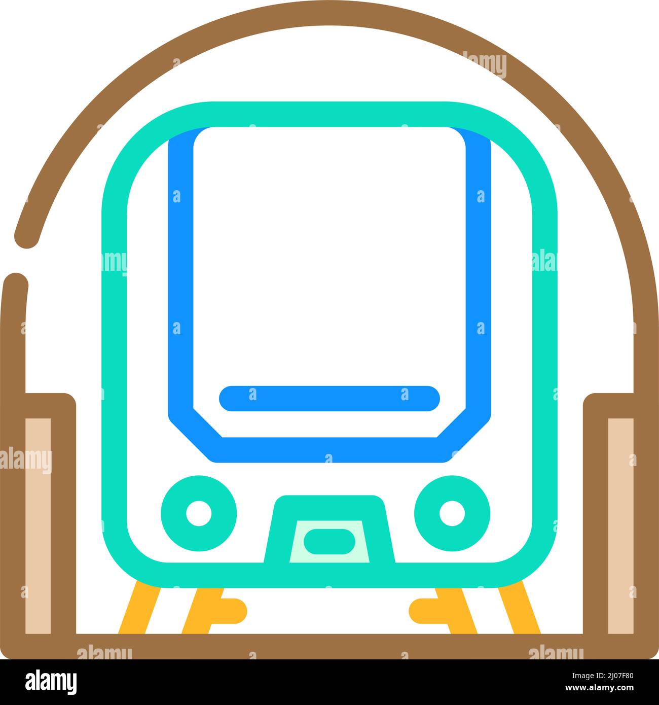 underground metro train color icon vector illustration Stock Vector ...