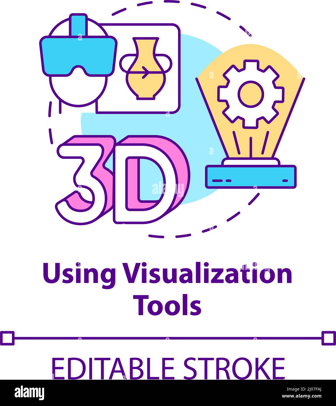 Using visualization tools concept icon Stock Vector Image & Art - Alamy