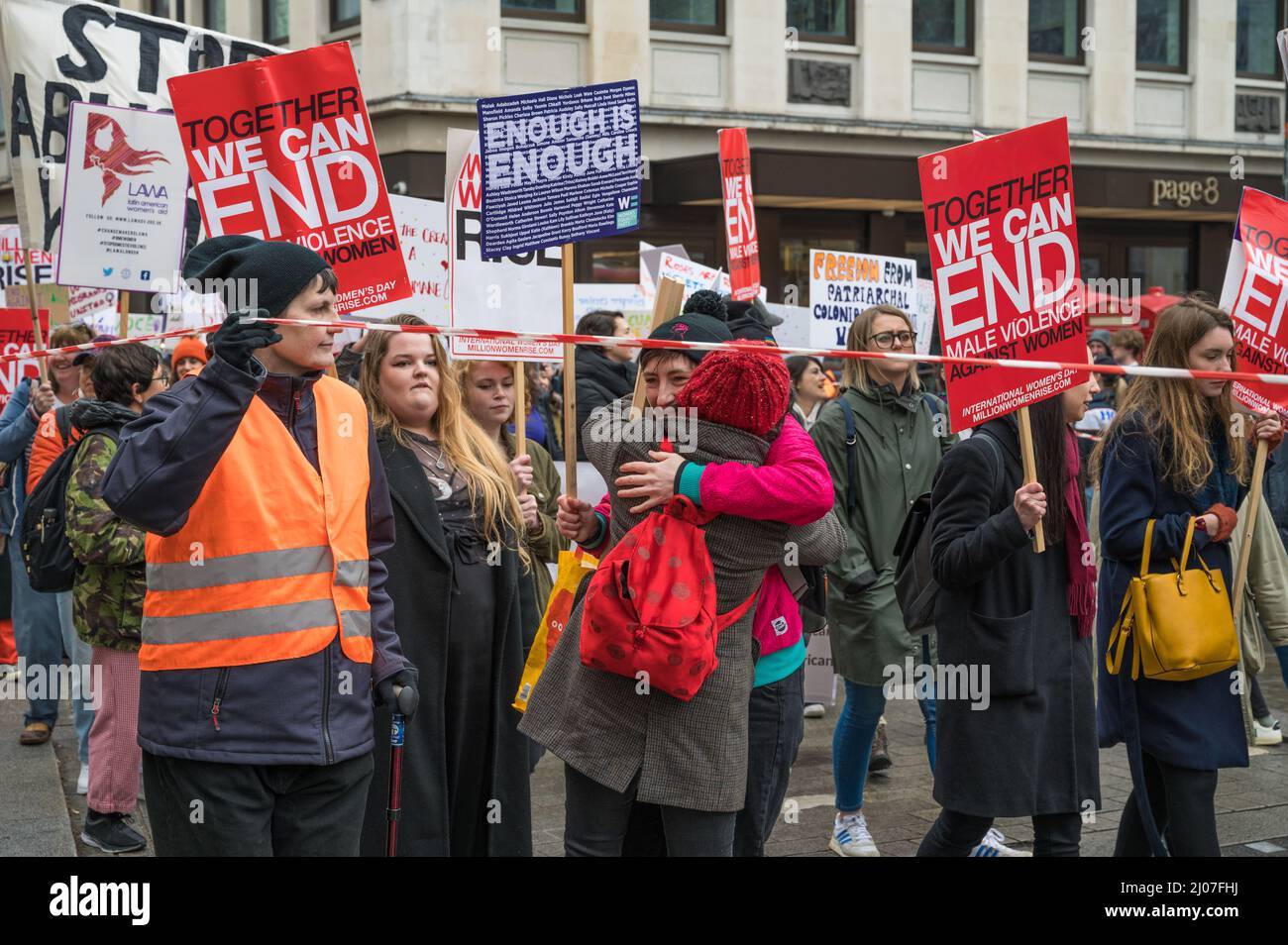 Women protesters of the Million Women Rise campaign against male ...