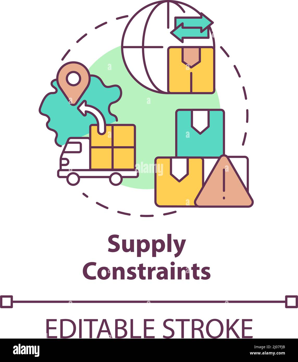 Supply constraints concept icon Stock Vector Image & Art - Alamy