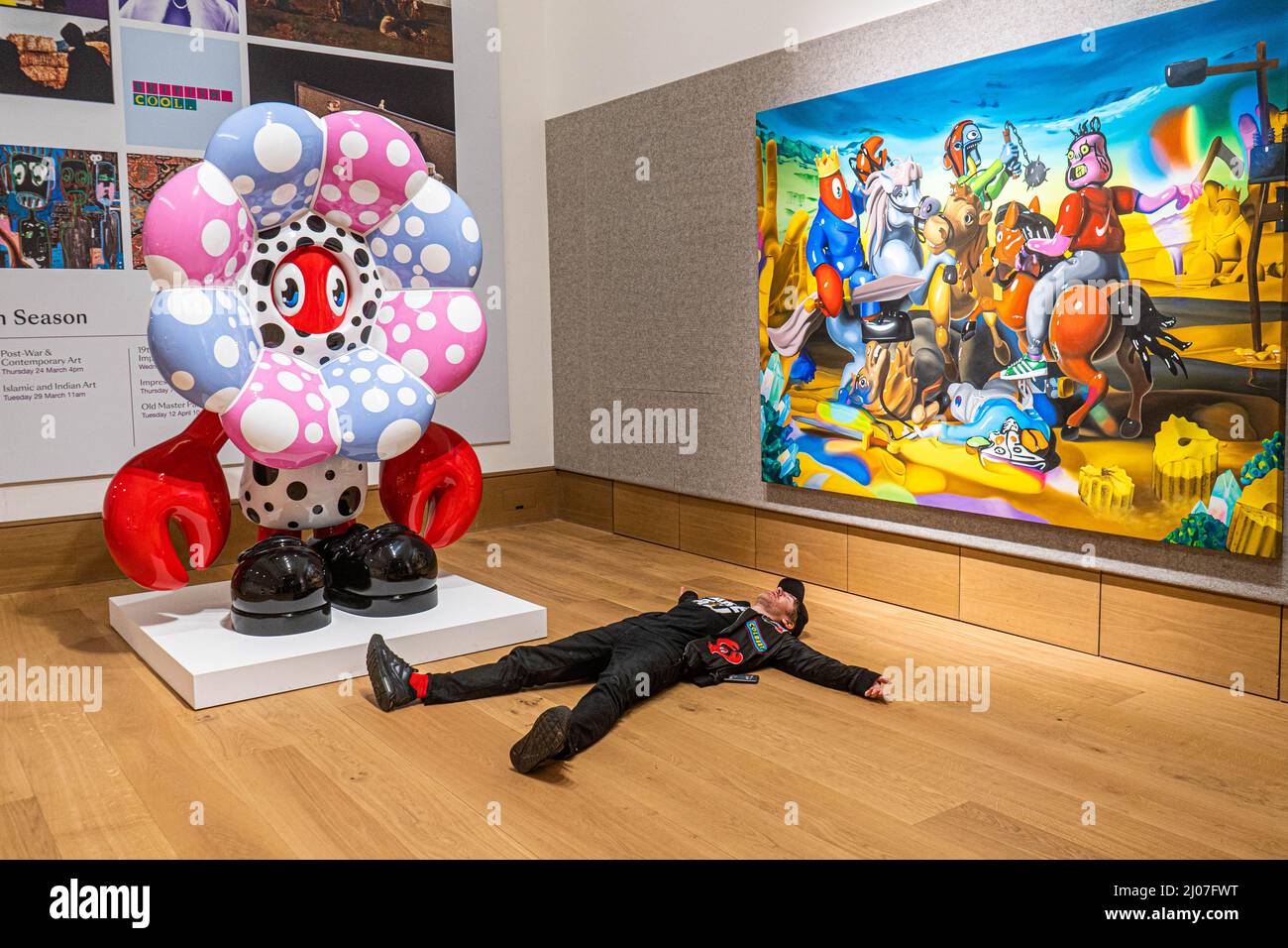 LONDON, UK. 17 March, 2022 . British contemporary artist Philip Colbert ...