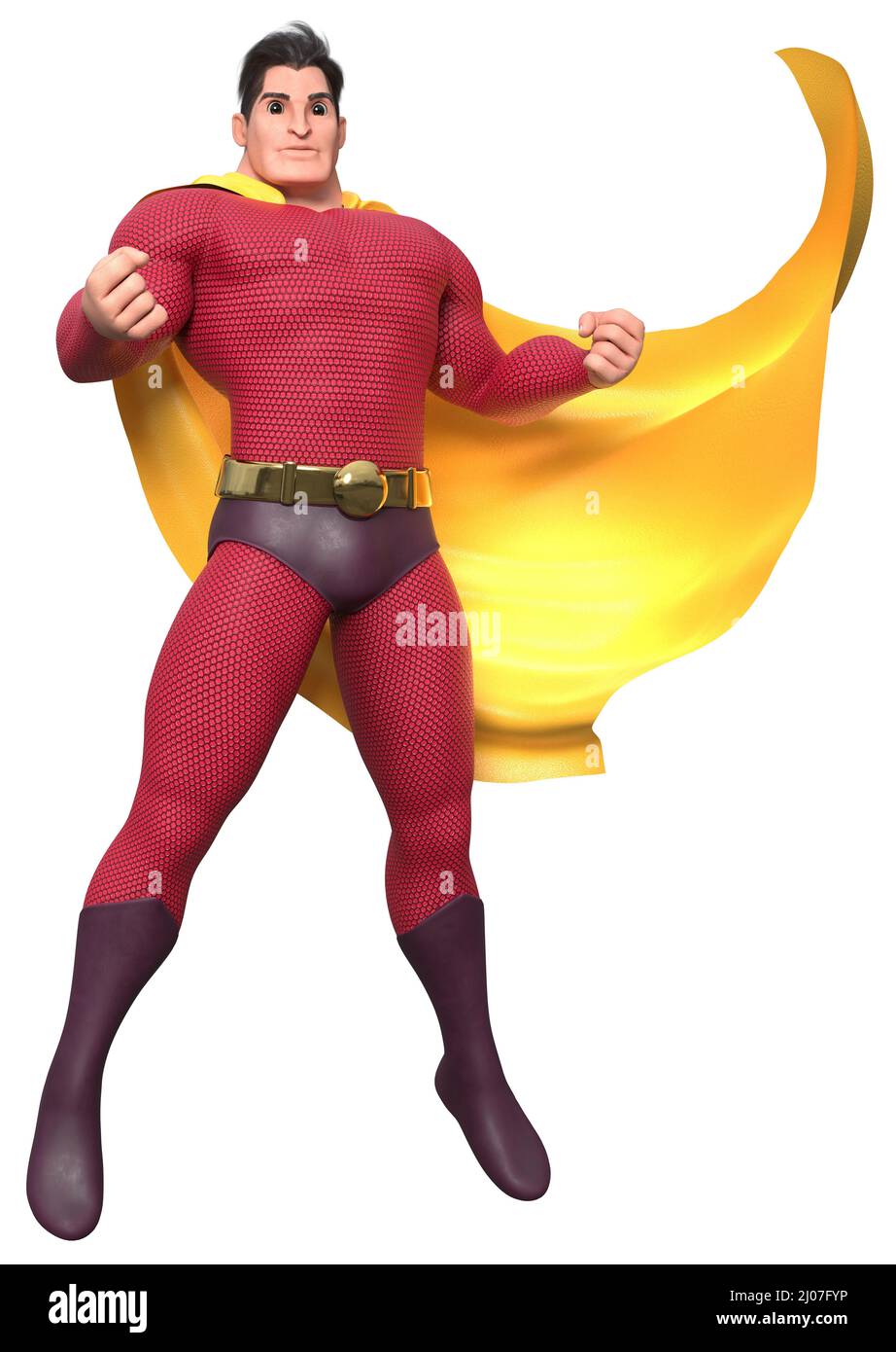 Superhero Flying Looking Down Stock Photo - Alamy