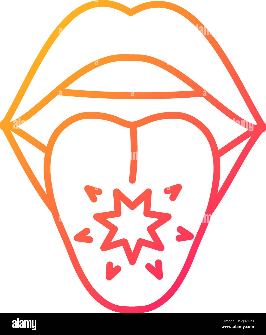Tongue cancer gradient linear vector icon Stock Vector Image & Art - Alamy