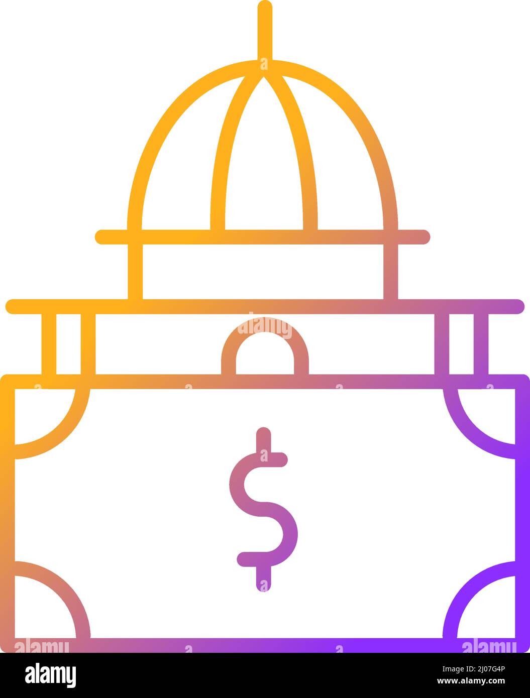 Federal financial support gradient linear vector icon Stock Vector ...