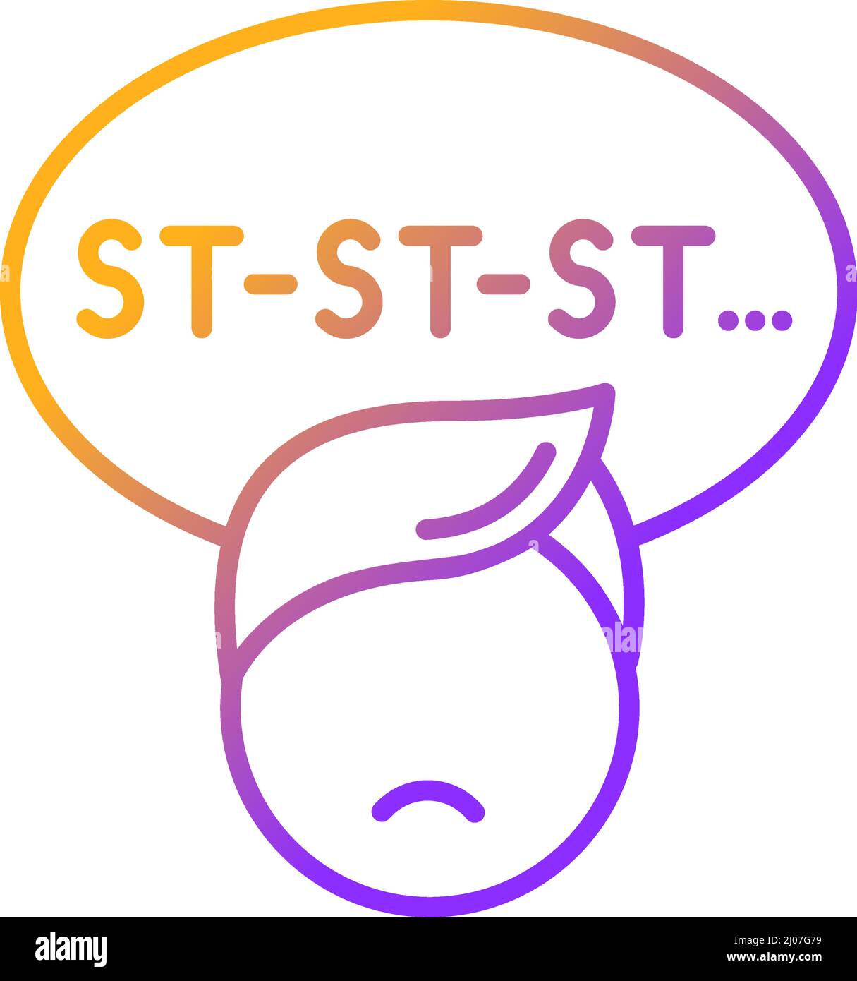 Stuttering symbol hi-res stock photography and images - Alamy