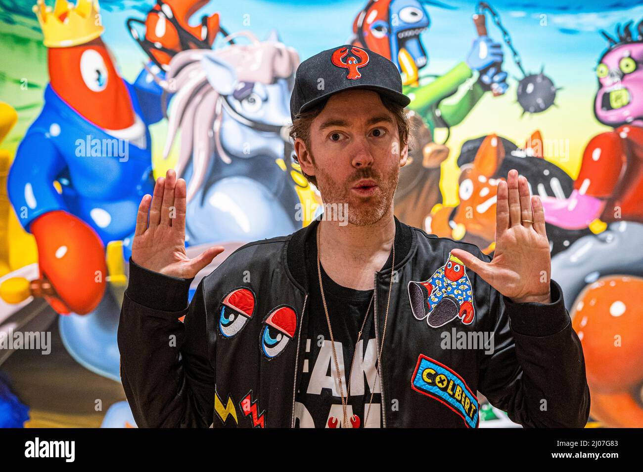 LONDON, UK. 17 March, 2022 . British contemporary artist Philip Colbert ...