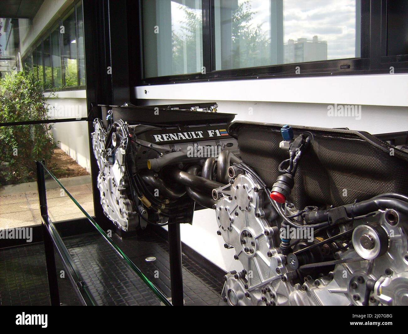 Renault F1 engines on display at the Renault F1 factory Stock Photo - Alamy