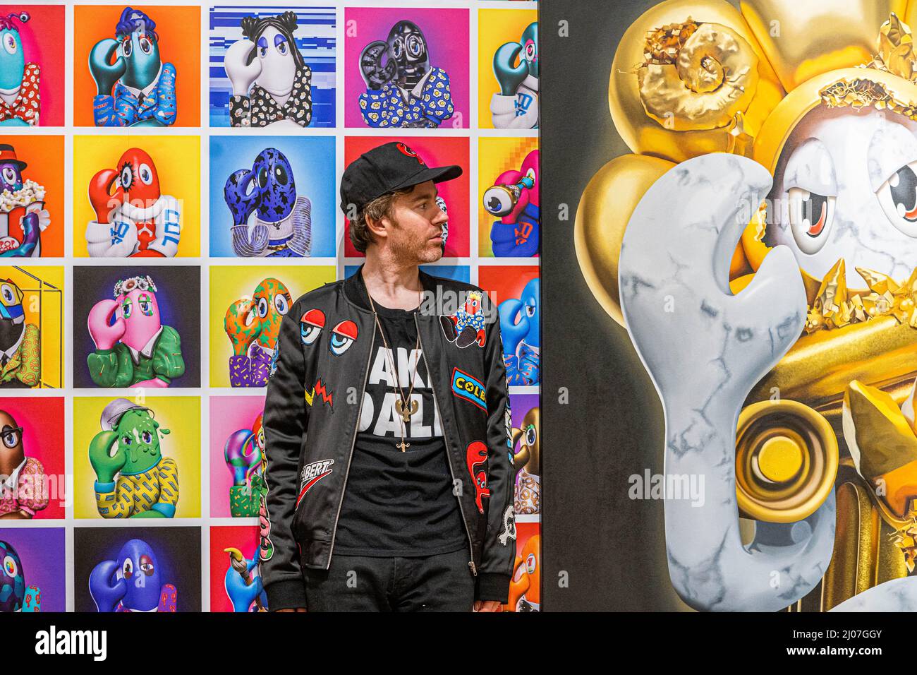 LONDON, UK. 17 March, 2022 . British contemporary artist Philip Colbert ...
