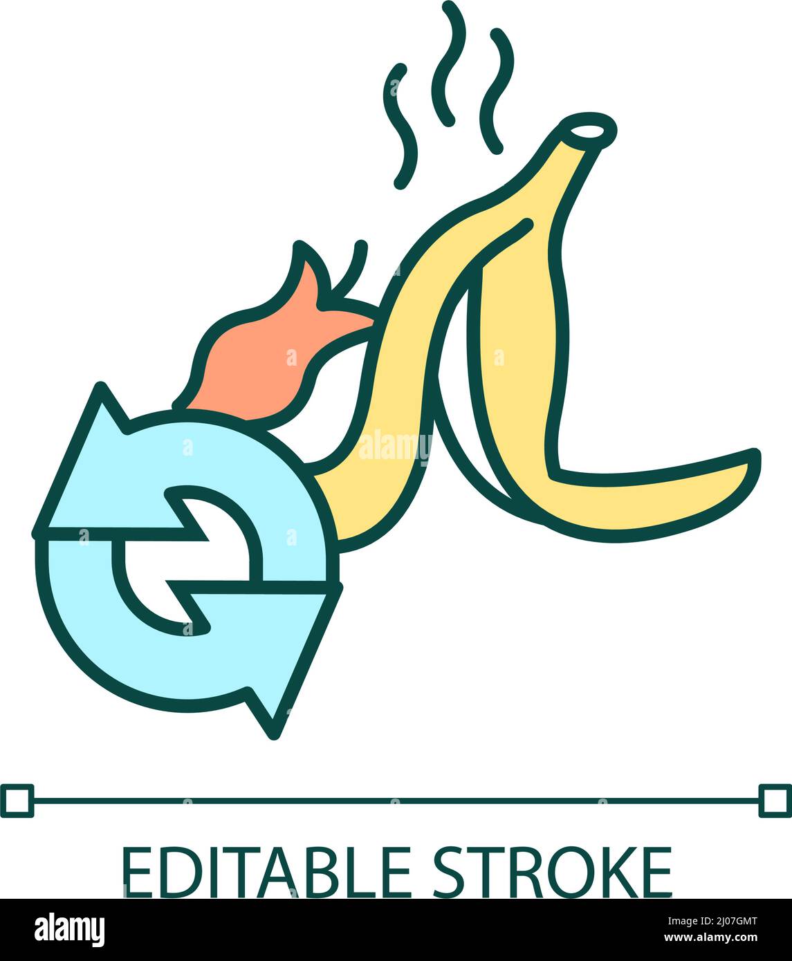 Organic garbage RGB color icon Stock Vector Image & Art - Alamy