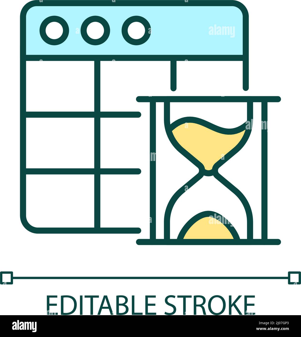 Precise schedule RGB color icon Stock Vector Image & Art - Alamy