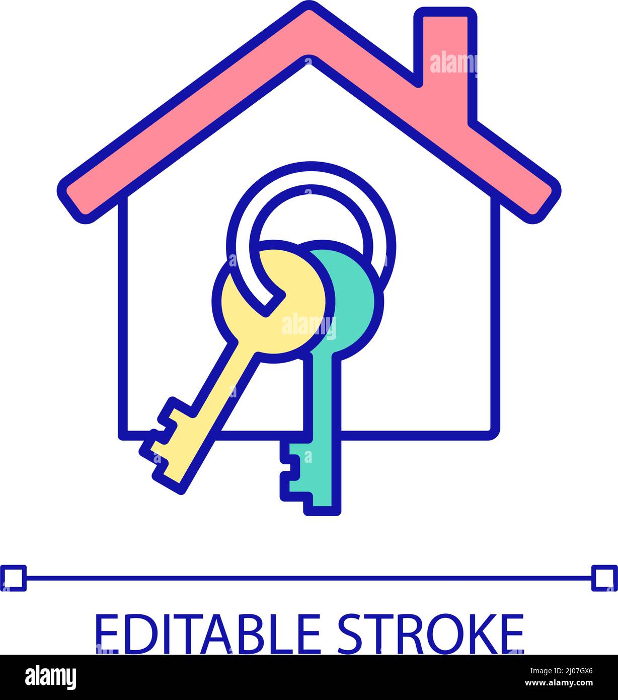 Buying own house RGB color icon Stock Vector Image & Art - Alamy