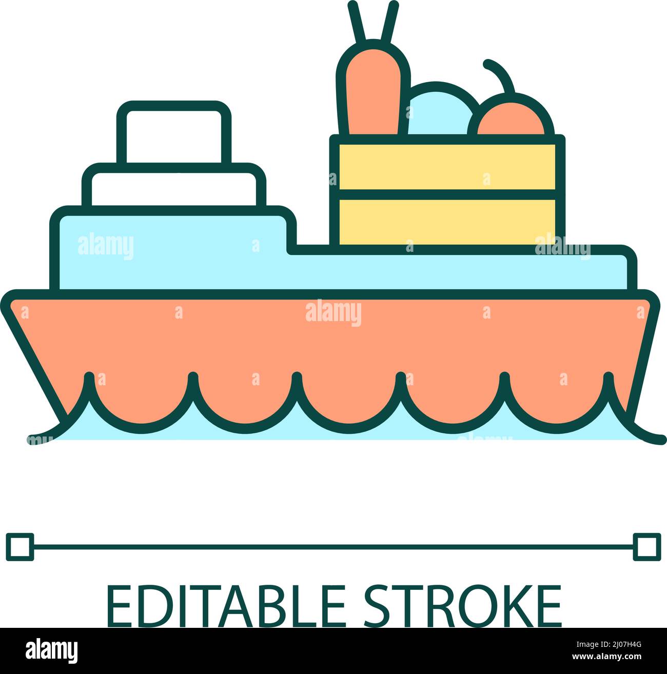 Food distribution RGB color icon Stock Vector Image & Art - Alamy