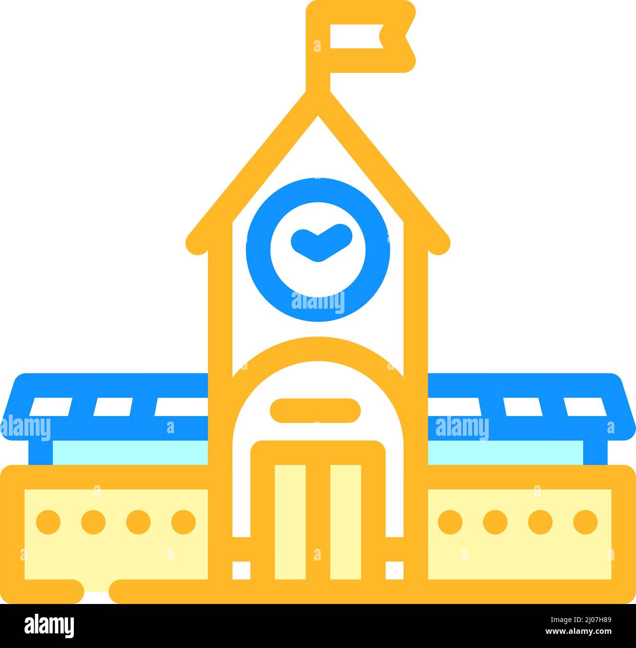 railway station color icon vector illustration Stock Vector Image & Art ...