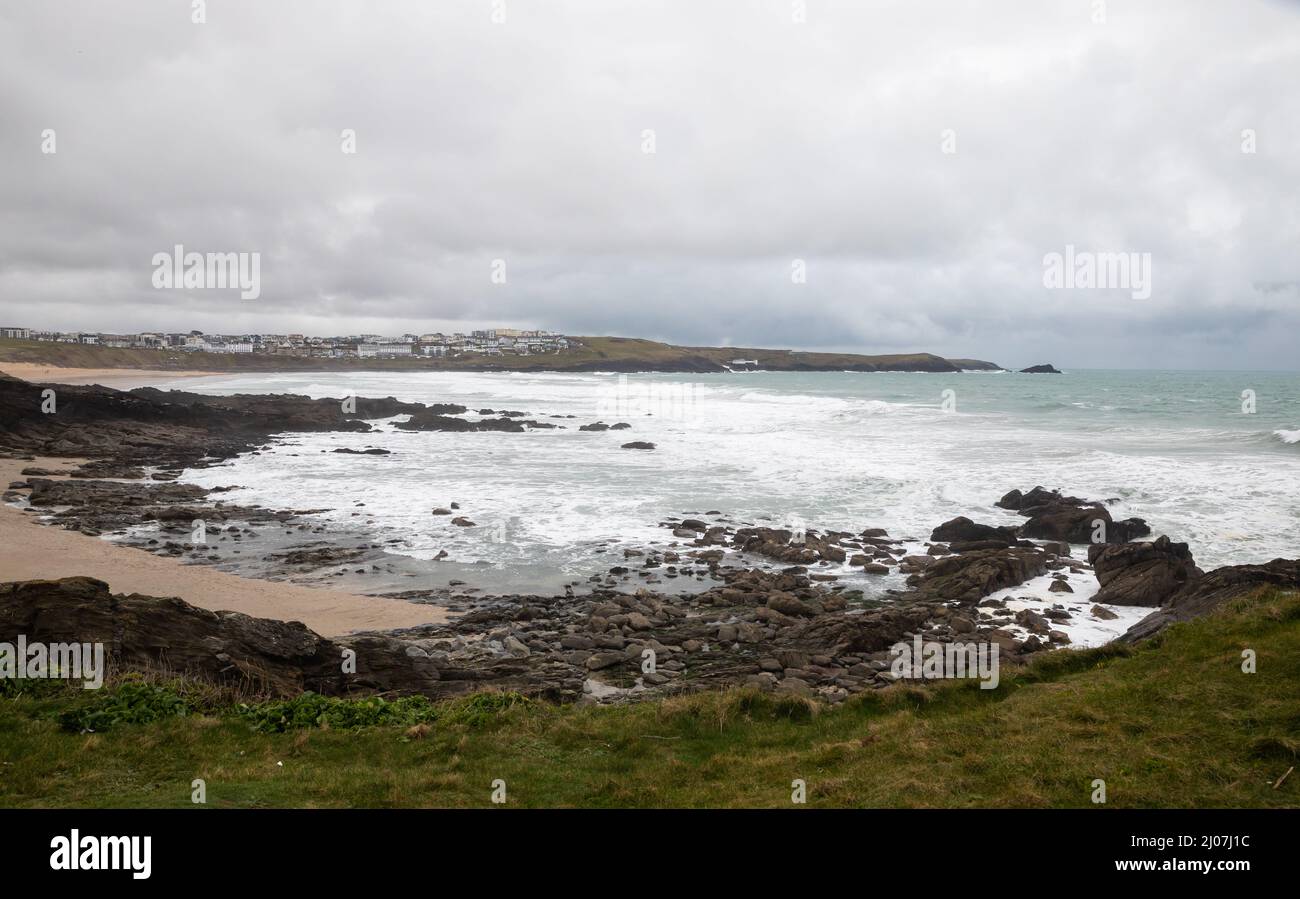 A view of Fistral Beach in Newquay, Cornwall,uk Stock Photo - Alamy