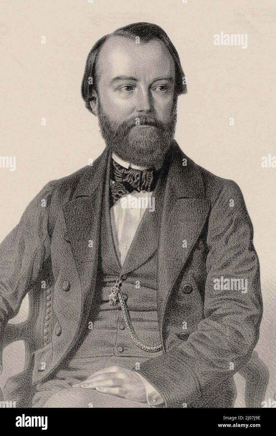 Portrait of the violinist and composer Édouard Deldevez (1817-1897 ...