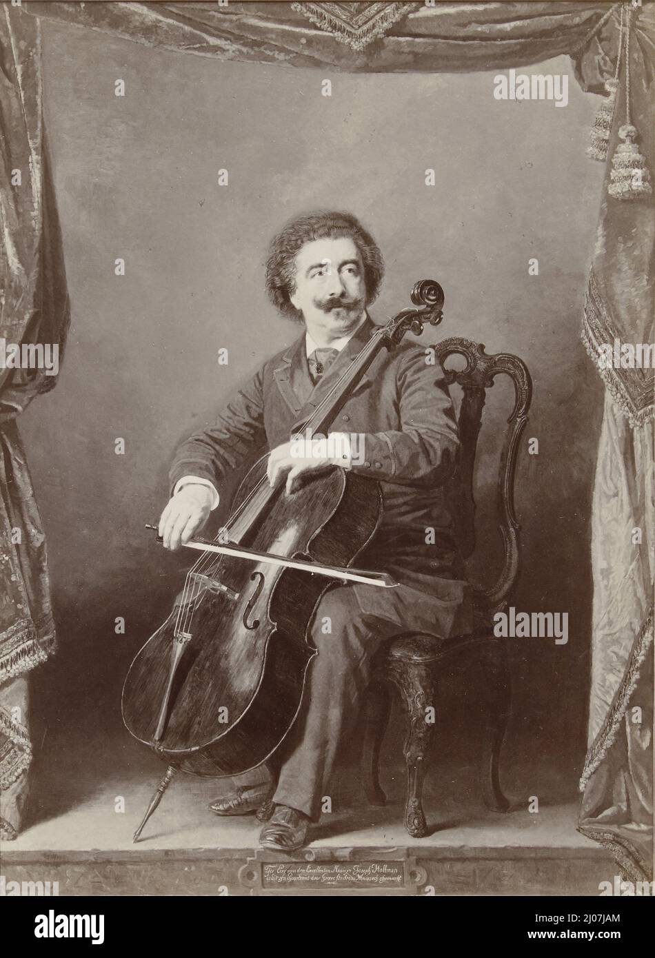 Portrait of the cellist and composer Joseph Hollman (1852-1926). Museum ...