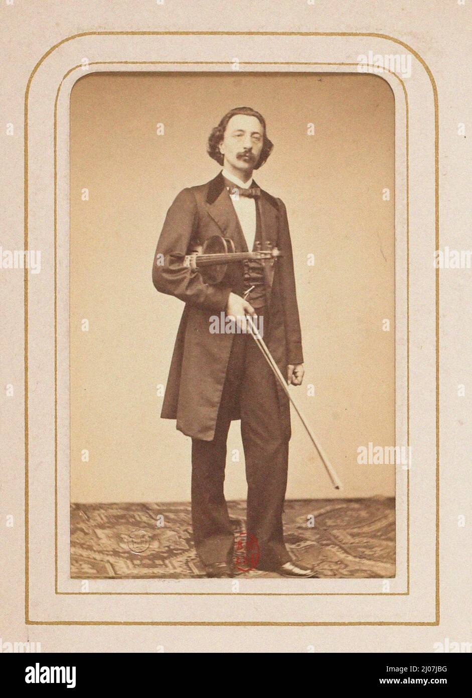 Portrait of the Violinist Jean Becker (1833-1884). Museum: BIBLIOTHEQUE ...