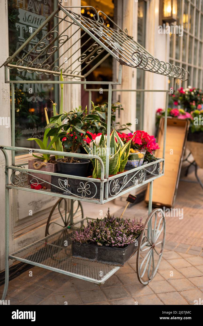 Cart with flowers hi-res stock photography and images - Alamy