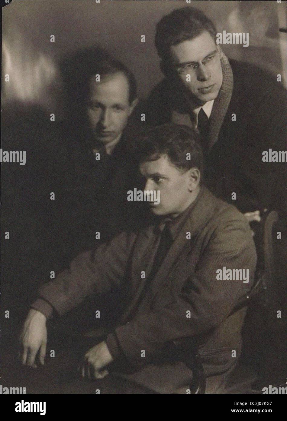 Portrait of the Art Group Kukryniksy. Mikhail Kupriyanov, Porfiri ...
