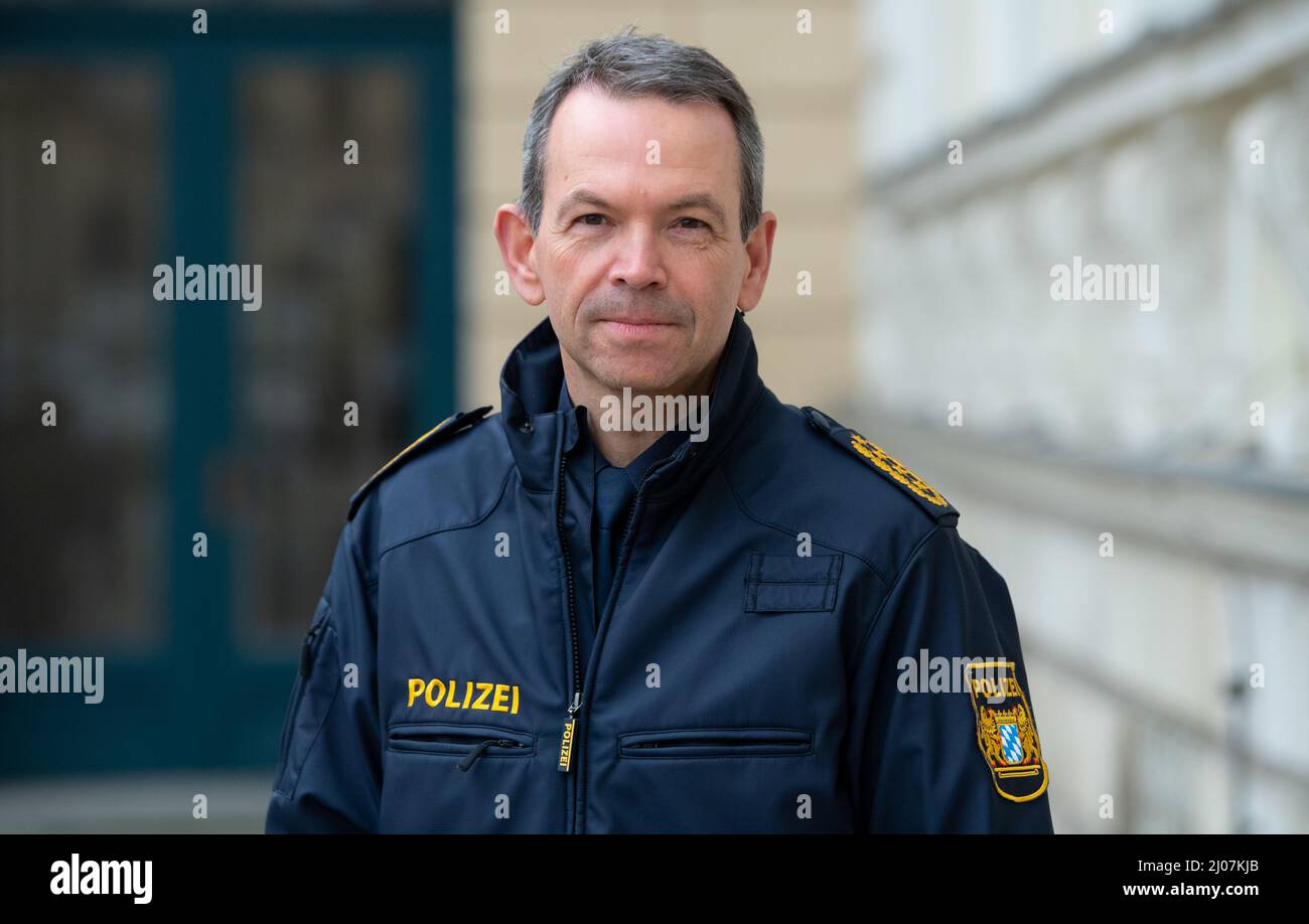 Munich, Germany. 17th Mar, 2022. Michael Schwald, Bavarian state police ...