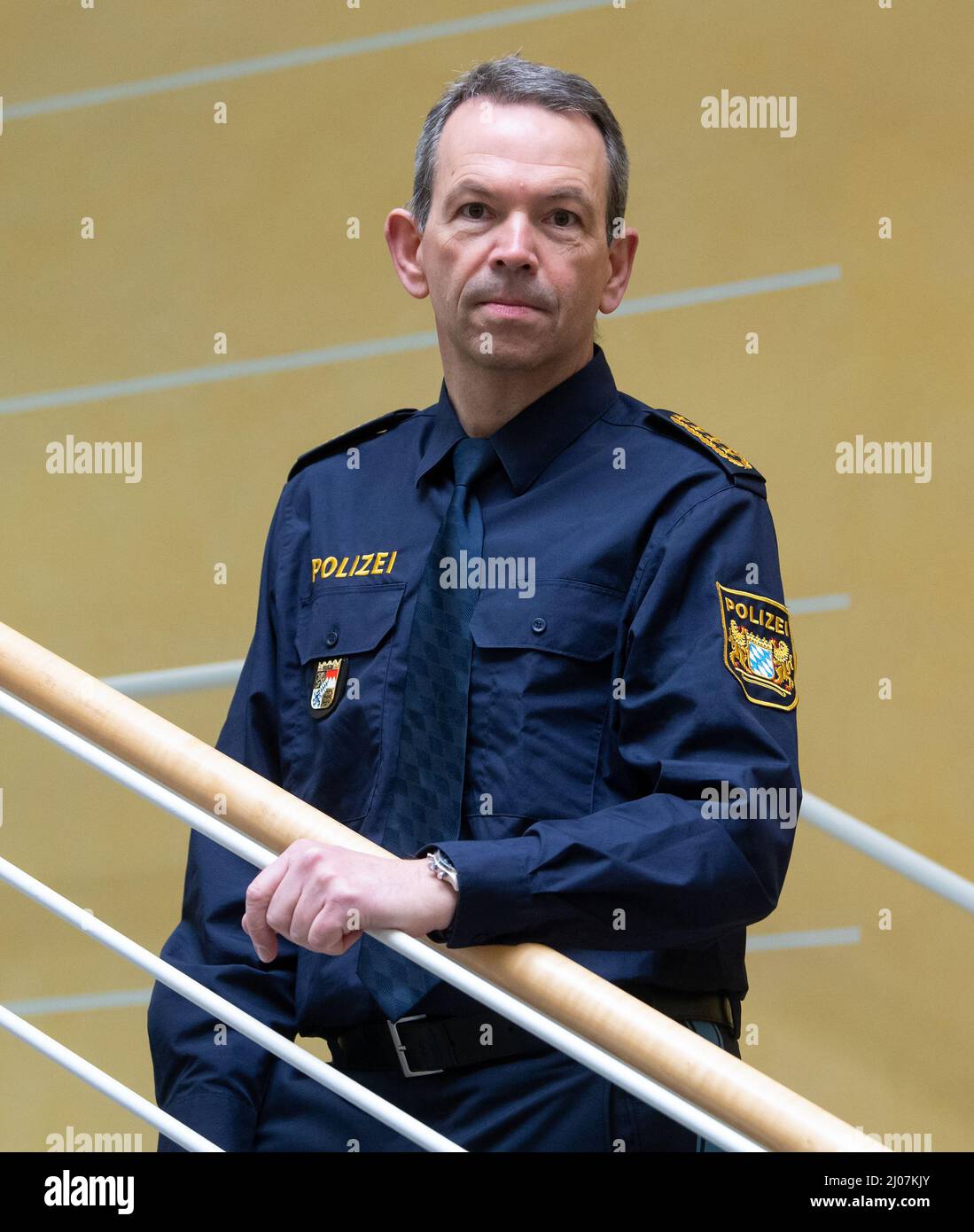 Munich, Germany. 17th Mar, 2022. Michael Schwald, Bavarian state police ...