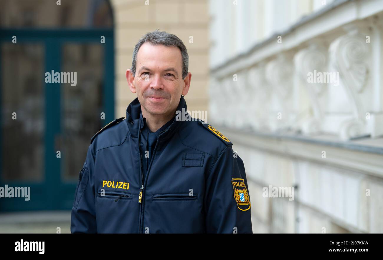 Munich, Germany. 17th Mar, 2022. Michael Schwald, Bavarian state police ...