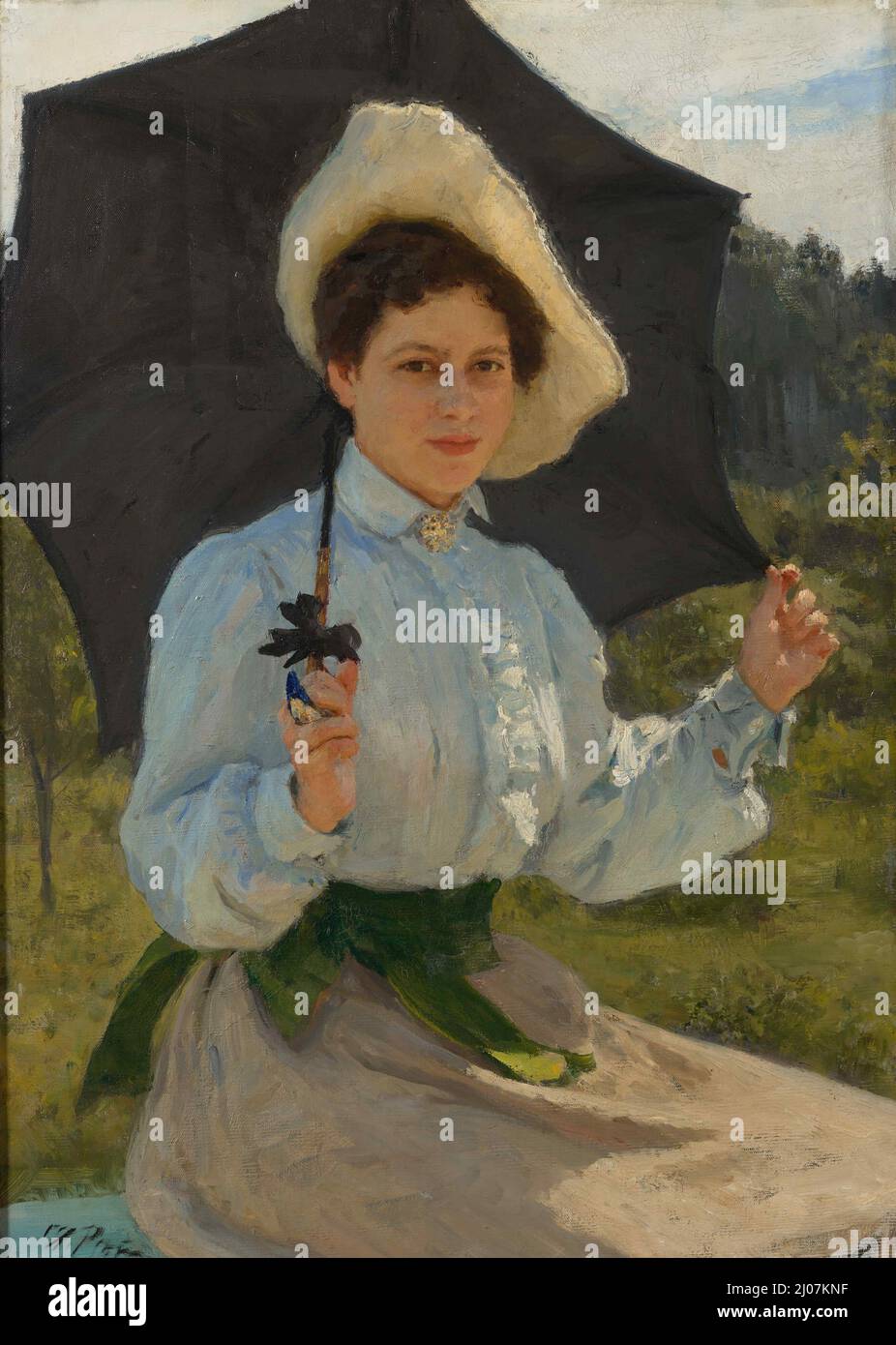 In the Sun (Portrait of Nadezhda Repina, the Artist's Daughter). Museum ...