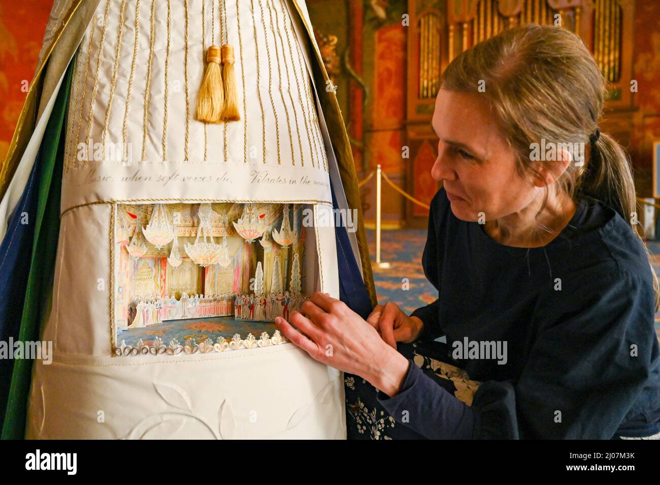 Brighton UK 17th March 2022 - Artist Stephanie Smart with her Symphony ...