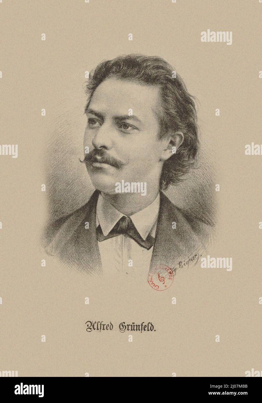 Portrait of the pianist and composer Alfred Grünfeld (1852-1924 ...