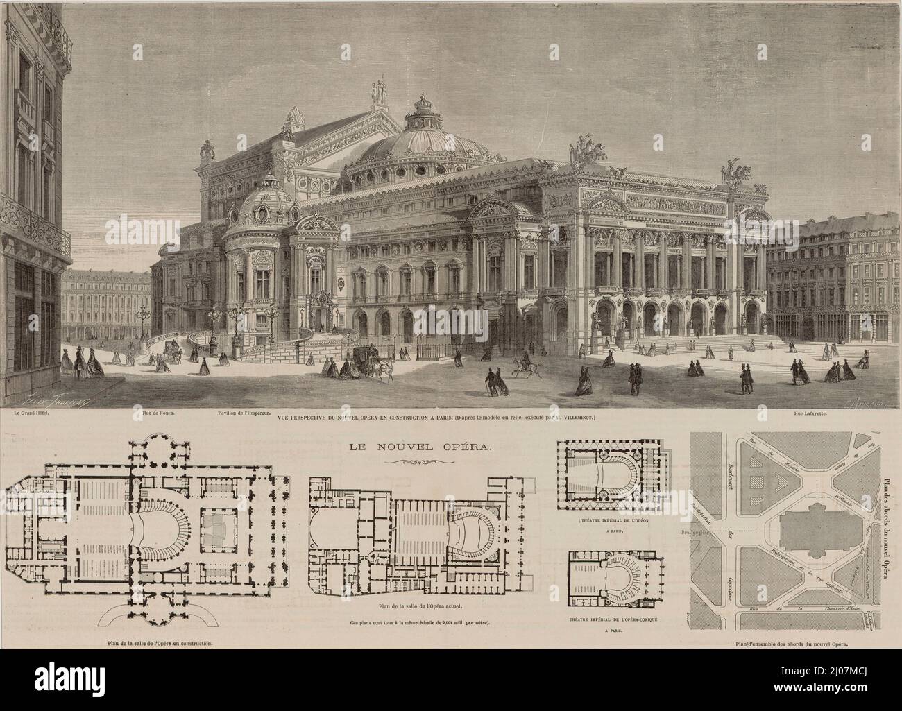 Le nouvel Opéra. Museum: PRIVATE COLLECTION. Author: Charles Maurand ...