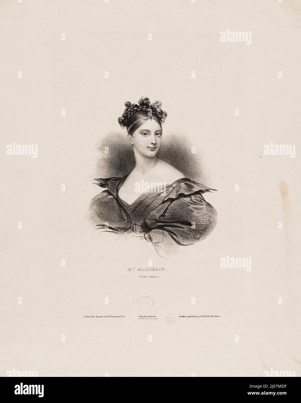 Portrait of the opera singer Maria Malibran (1808-1836). Museum ...